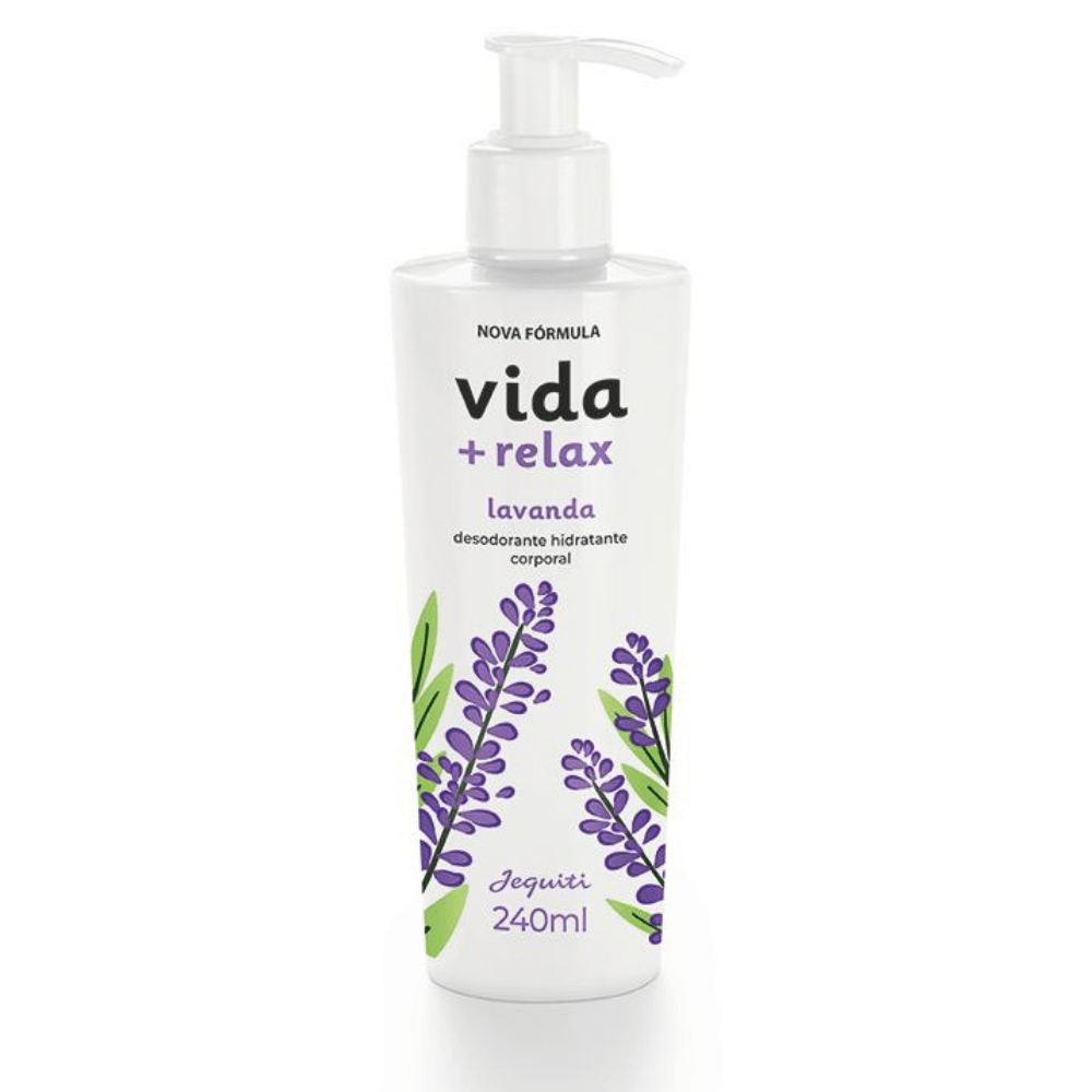 Desodorante Hidratante Corporal Vida + Relax Lavanda, 240 ml - Jequiti Desodorante Hidratante Corporal Vida + Relax Lavanda, 240 ml - Jequiti