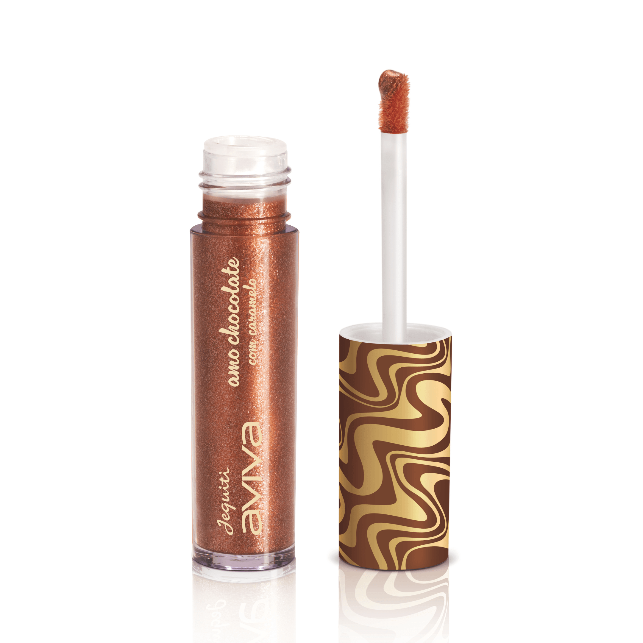 Gloss Aviva Amo Chocolate Chocomousse, 4 ml - Jequiti Gloss Aviva Amo Chocolate Chocomousse, 4 ml - Jequiti